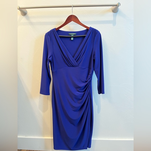 Ralph Lauren | Dresses | Royal Blue Ralph Lauren Knee Length Dress ...